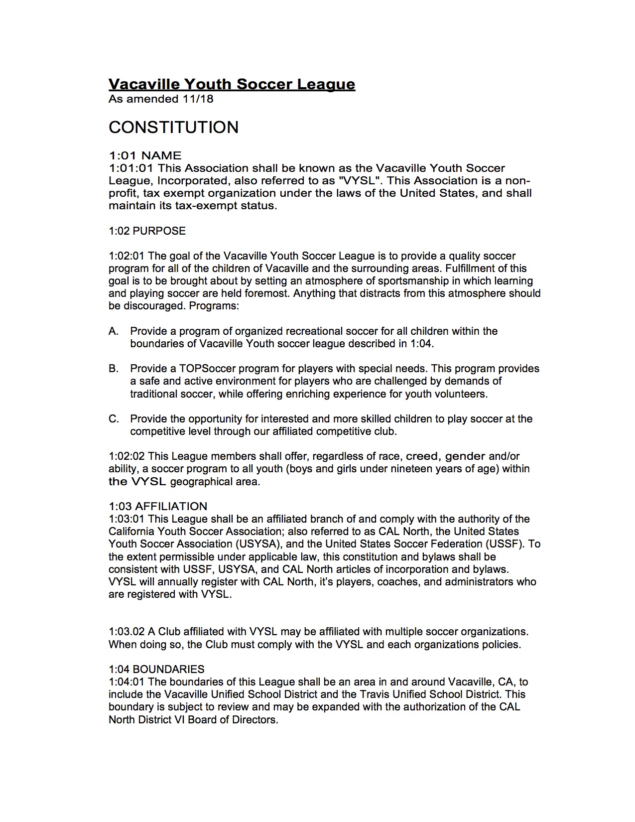 CONSTITUTION & BYLAWS