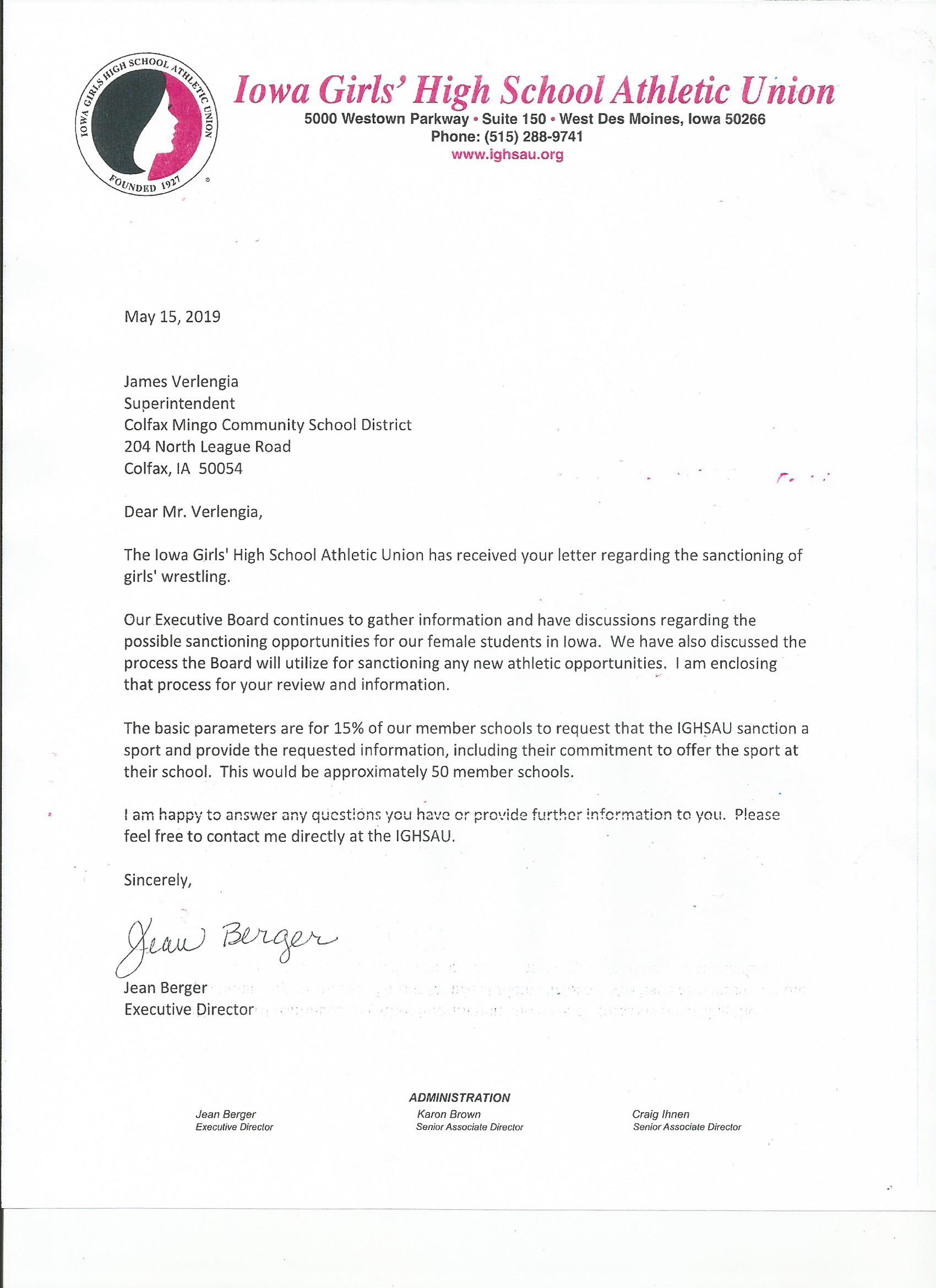 Leave Sanction Letter