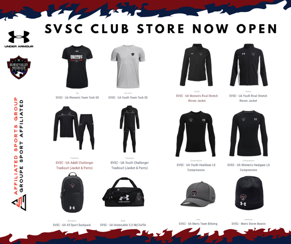 SVSC Launches Official Online Store with Under Armour and Affiliated Sports