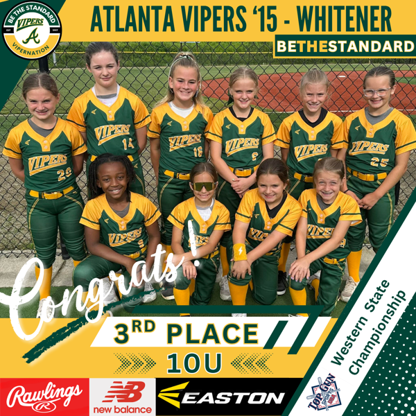 Atlanta Vipers Whitener Take 3rd Place In the 10U Western State ...