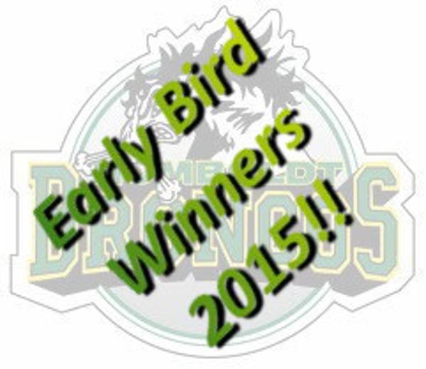 Lottery of Cash Early Bird Winners 2015!