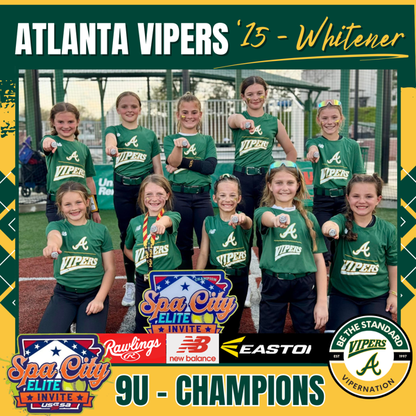 Atlanta Vipers - '15 Whitener - 9U USSSA Spa City Elite Invitational Champs