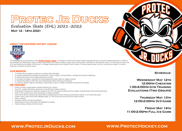 Jr Ducks Evaluation Skate