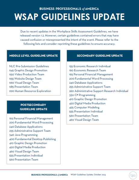 WSAP UPDATE