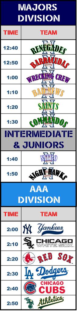 HIT-A-THON SCHEDULE UPDATED