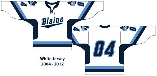 History of Blaine Hockey Jerseys