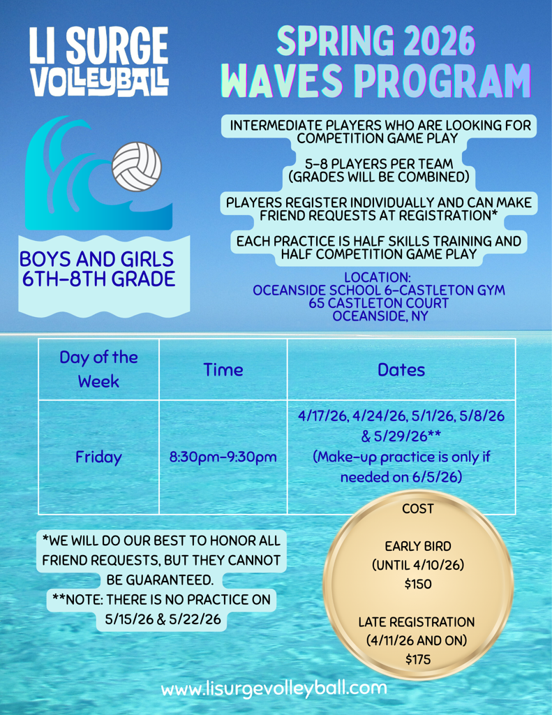 Middle School Program and Waves Grades 6-8