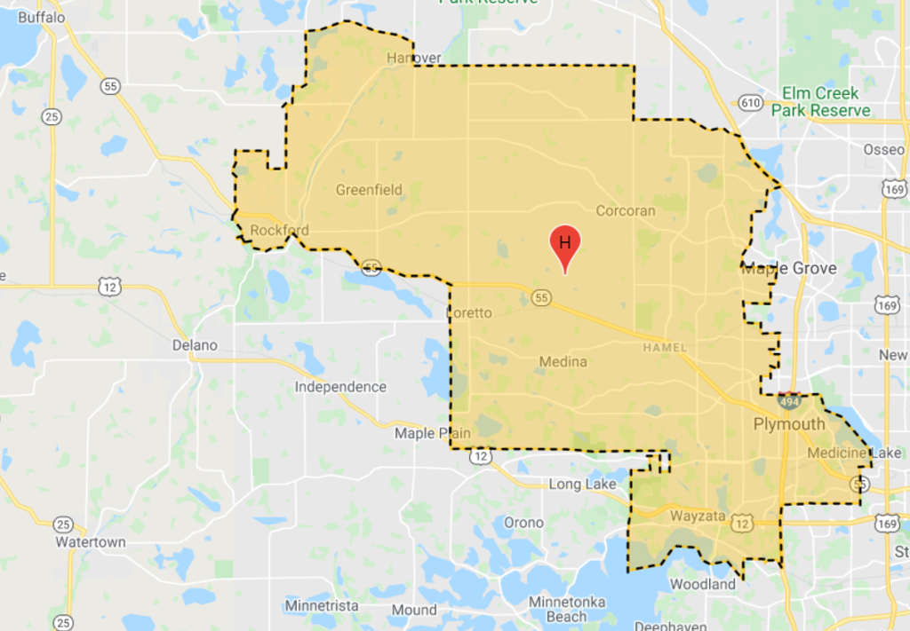 2021 Hamel Little League Boundary Map Expansion