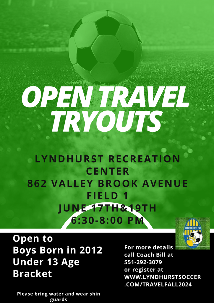 Tryouts/Evaluations for Fall 2024